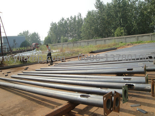 Outdoor Q235 steel 6m 8m 10m octagonal solar street lighting pole price with solar powered street lighting supplier