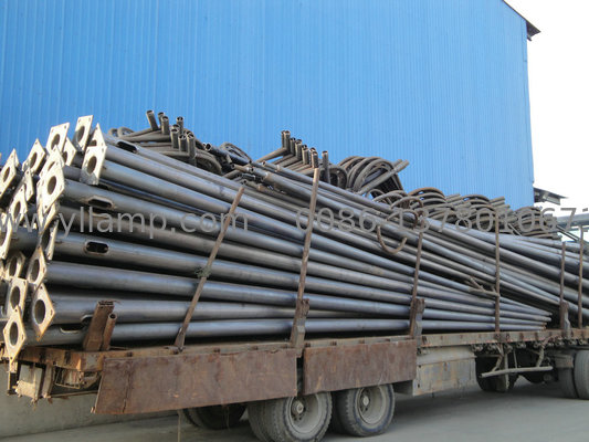 Outdoor Q235 steel 6m 8m 10m octagonal solar street lighting pole price with solar powered street lighting supplier