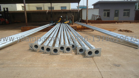 hot sale style powder coating double arm 6m highway street lighting poles with solar floodlighting supplier