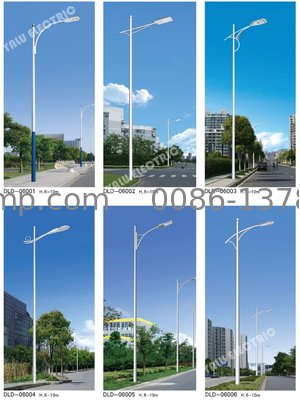 Q235 galvanized single arm round octagonal LED highway street light pole supplier