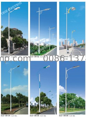 Q235 galvanized single arm polygonal or tapered park light pole supplier