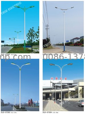 outdoor train station 10M steel galvanized anti-corrsion LED double head street light with double arms supplier
