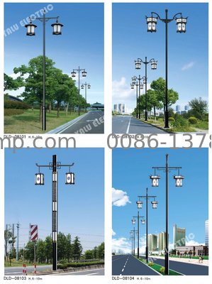 Warranty 20 years Q235 galvanized cast iron cheap tubular steel street lighting pole with double arms supplier