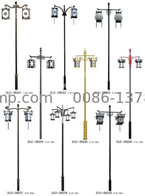 International welding standard of CWB round shape Q235 carbon steel zincification double arms parking lot street light p supplier