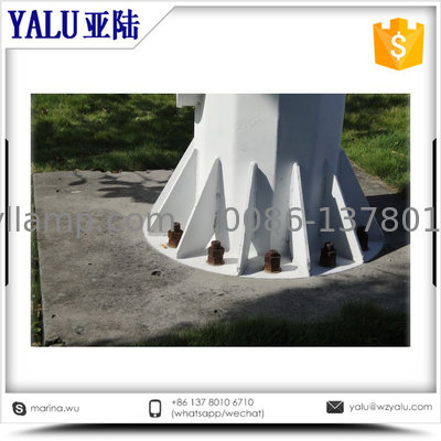 50M Cricket Ground galvanized painting 1000W LED high mast lamp steel pole with double winch auto-lifting system supplier