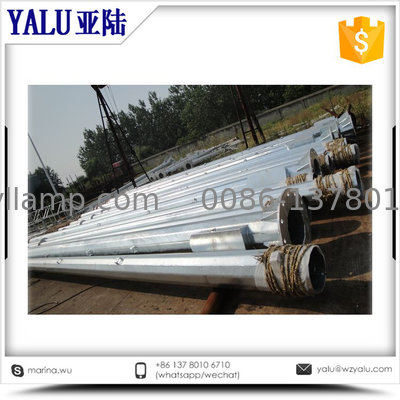20m 25m 30m 35m 40m 45m 50m galvanized Q235 steel polygonal high mast lighting poles for sport center supplier