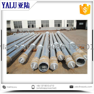 35M Q235 steel Galvanized Hexagonal decorative outdoor high mast pole for Plaza Lighting with double Winch supplier