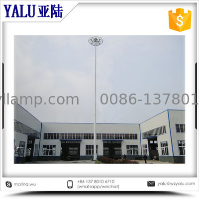 15m 18m 20m 25m 30m 35m football gymnasium field Q235 galvanized LED High Mast Light Pole with lifting system supplier