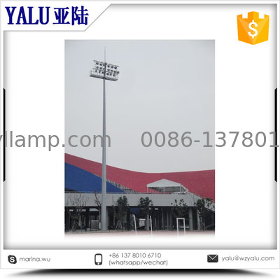 20m 25m 30m 35m 40m 45m 50m galvanized Q235 steel polygonal high mast lighting poles for sport center supplier