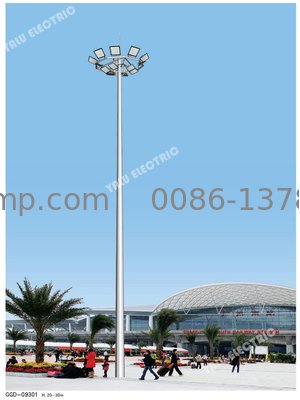 Outdoor seaport Q235 Steel galvanized 15m 20m 30m high mast lighting tower with 1000W LED light supplier