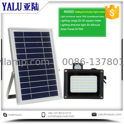 500D Outdoor Rechargeable IP65 waterproof street light solar led flood lighting supplier