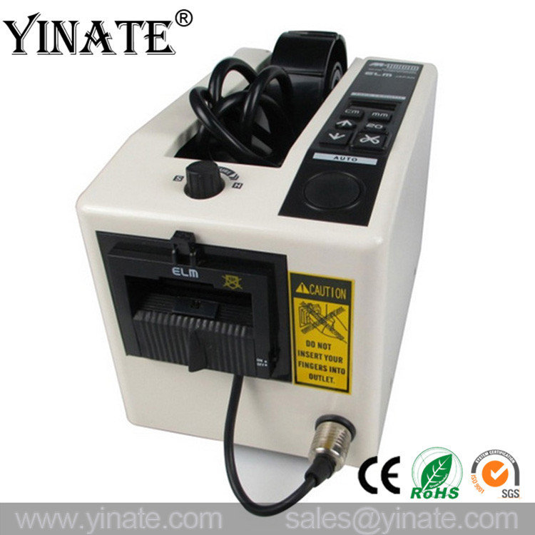 White CE 18W Adhesive Tape Cutter ELM M1000 Electronic Tape Dispenser M1000 Series Auto Cutting Tape Machine for Packing