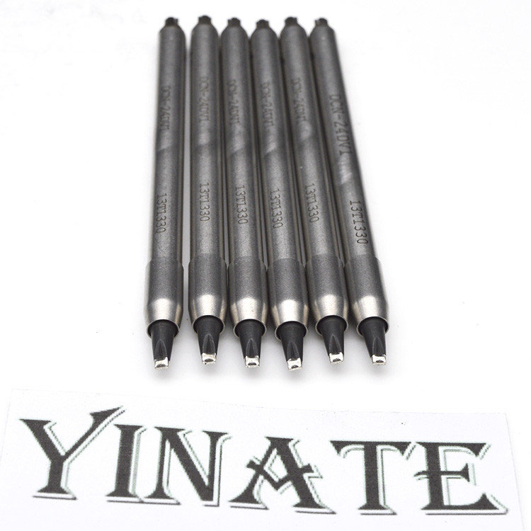 AC48V - 101mm Long Life Apollo Seiko Robotic Soldering Tips DN / DCN Series Iron Cartridge Apollo Seiko Replacement Tips