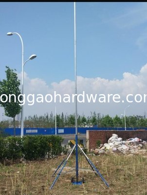 9m high telescopic aerial photography mast hand push-up mast hard 6063 aluminum alloy with wireless control pan tilt