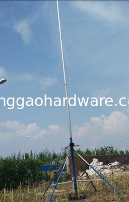30’ telescopic pole endzone camera system hard 6063 2mm thickness tube video tower system remote pan tilt head 7.2V