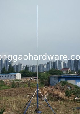 heavey duty antenna 2mm wall 6063 aluminum tube 6-18m telescopic antenna towers and with tripod stand