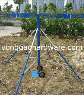 trolley based heavy duty 2mm wall 6063 aluminum tube 6-18m telescopic mast with tripod stand