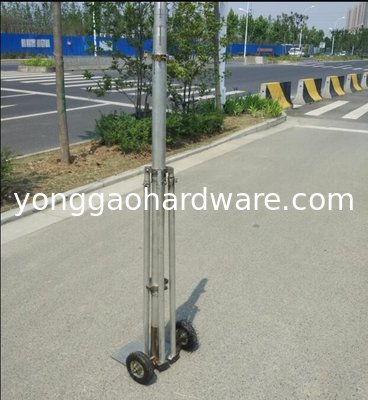 3/4 legs tripod trolley based heavy duty 2mm wall 6063 aluminum tube 6-18m telescopic mast
