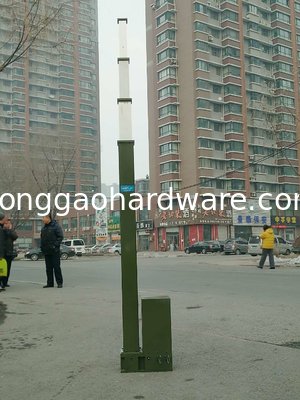 hand crank 6--18m telescopic antenna towers and lightweight antenna mast 2mm wall 6063 aluminum with tripod stand