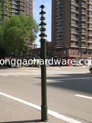 hand crank 6--18m telescopic antenna towers and lightweight antenna mast 2mm wall 6063 aluminum with tripod stand