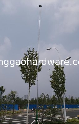 two axial movement pan-head with wireless control endzone camera 6m high ground based telescopic mast photography mast