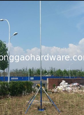 guyed aluminum telescopic mast antenna pole  6 meter 18 meter telescopic antenna tower with trolley base
