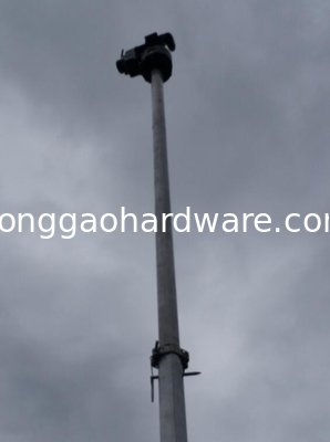 Telescoping Mobile Video Surveillance Mast  mobile aluminum mast 6-18m telescopic mast with tripod stand