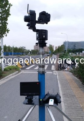 telescoping aluminum mast with wireless pan-head 6 m ground based telescopic mast photography