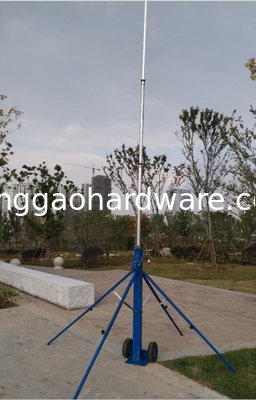 winch up mast  light pole crank up telescoping pole portable heavy duty mast outdoor light pole