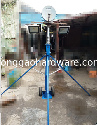 light tower out door telescopic light mast 6 meter crank up mast
