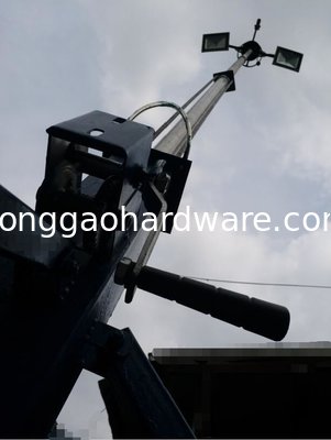 winch up light tower out door telescopic light mast 9 meter crank up mast