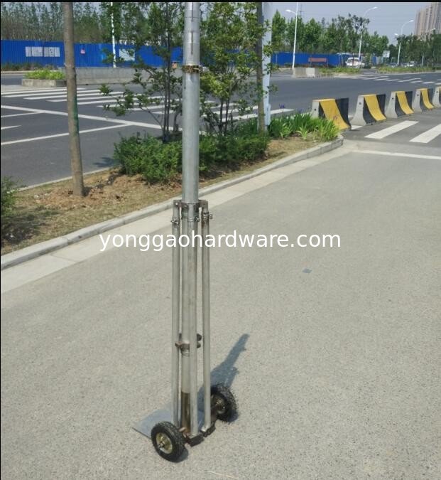 6m telescopic antenna towers and lightweight antenna mast 2mm wall 6063 aluminum with tripod stand flag pole