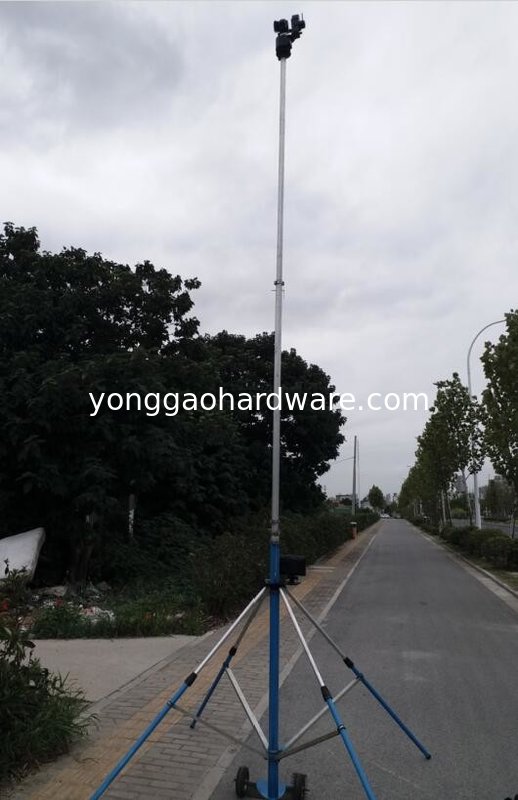 30’ Camera Masts For Aerial filming remote Aerial Photography 3--13m pole photography system with remote motor pan-head