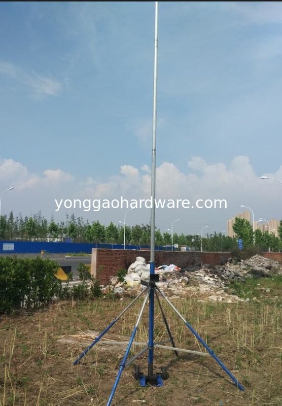 light weight antenna Mast antenna pole telescopic pole antenna tower 6 meter 18 meter hand push up mobile antenna mast