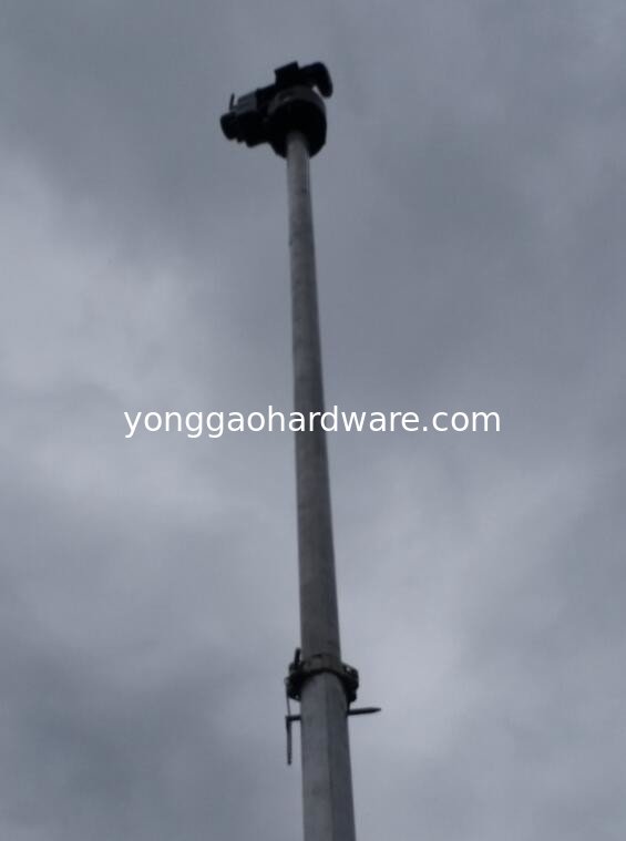Telescoping Mobile Video Surveillance Mast  mobile aluminum mast 6-18m telescopic mast with tripod stand