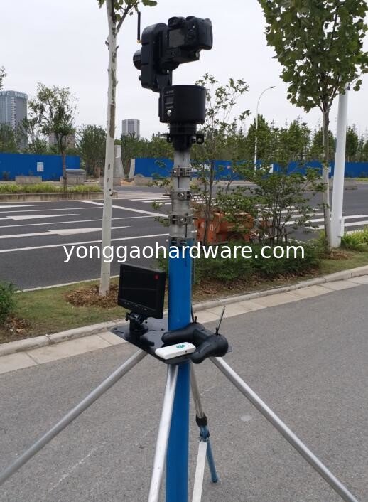 wireless control elevated photography mast 6m high ground based telescopic mast photography sport video mast