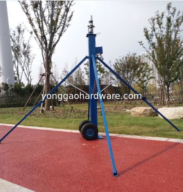 winch type mast  light pole telescoping pole portable crank up heavy duty mast