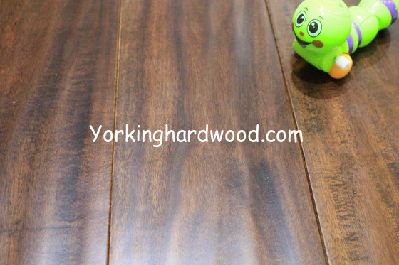 5" espresso hand scraped acacia engineered flooring