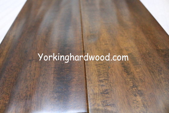 5" espresso hand scraped acacia engineered flooring
