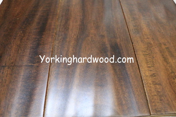 5" espresso hand scraped acacia engineered flooring