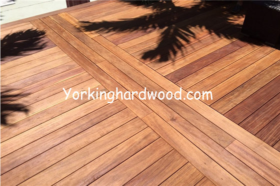smooth Brazilian teak outdoor wood decking