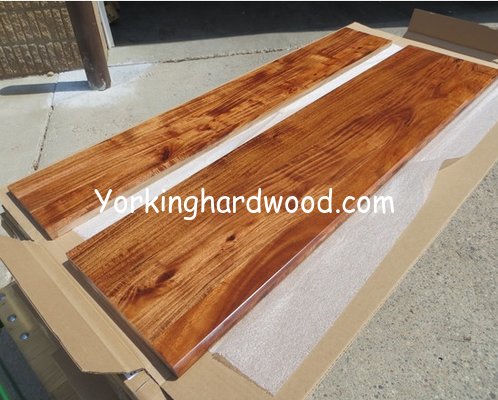 Natural acacia hardwood stair