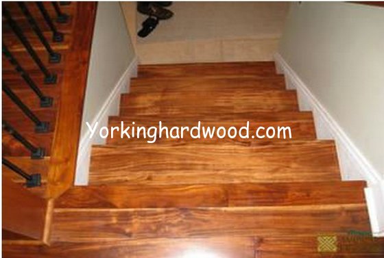 Acacia walnut solid wood stair treads
