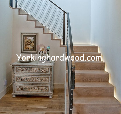 natural oiled prefinished white oak stair tread