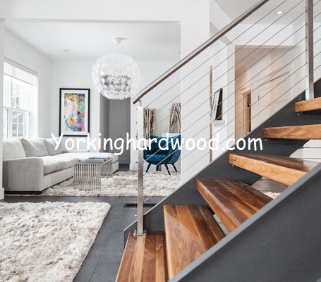 natural prefinished walnut solid wood stair tread