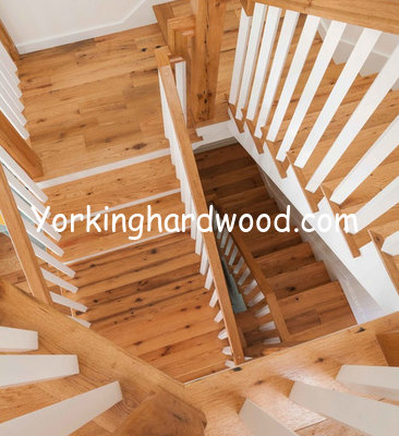 natural oiled unfinished oak wood stair tread
