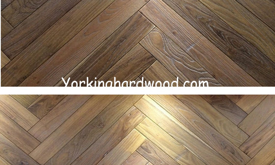 wire brushed surface oak herringbone parquet flooring