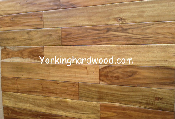 Durable solid T& G hand scraped acacia hardwood flooring