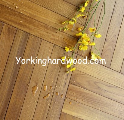 Strong water resistant solid burma teak wood flooring