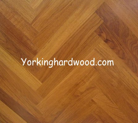 Herringbone teak parquet